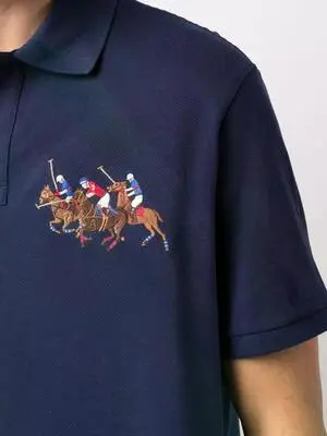 Polo Ralph Lauren Polo Pony Motif Cotton Polo Shirt - Blue