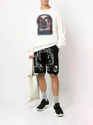 HACULLA. Graphic-print Cotton Sweatshirt - White