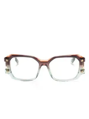 Cazal Square-Frame Glasses Green