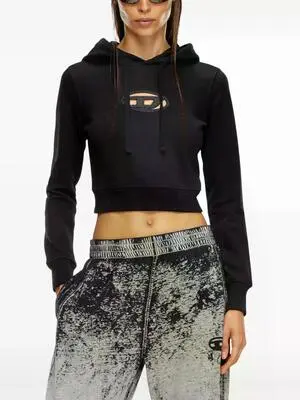 DIESEL® F-slimmy Drawstring Hoodie - Black