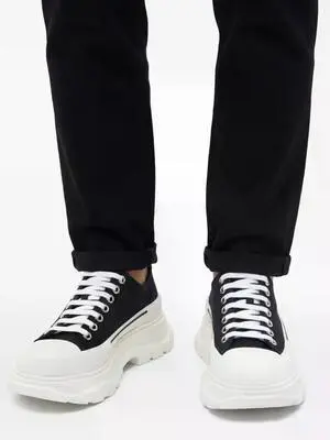 Alexander McQueen Tread Slick Lace-up Sneakers - Black