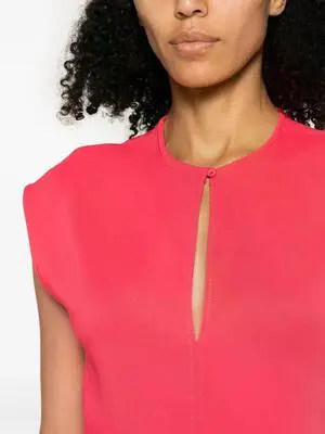 FORTE_FORTE Keyhole-neck Flared Midi Dress
