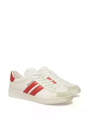 Bally Striped Leather Lace-up Sneakers