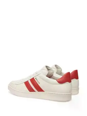 Bally Striped Leather Lace-up Sneakers