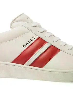 Bally Striped Leather Lace-up Sneakers