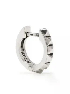 Emanuele Bicocchi Pyramid Stud Huggie Hoop Earring - Silver