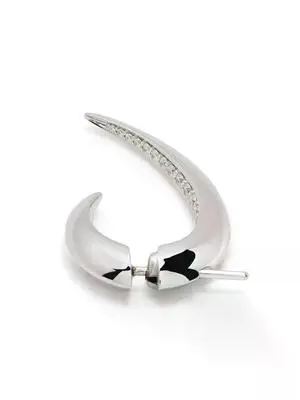 SHAUN LEANE 18kt White Gold Hook Diamond Earrings