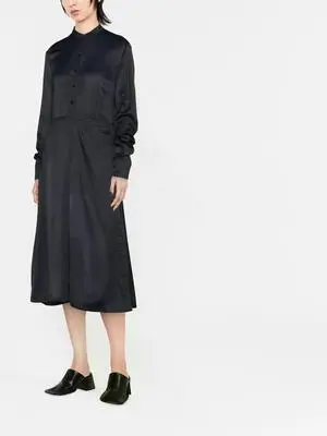 JIL SANDER Collarless Midi Dress