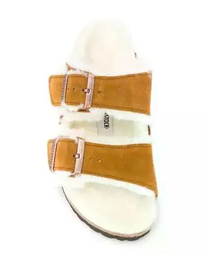 BIRKENSTOCK Shearling Sandals - Brown