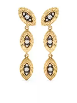 LEANDRA 18k Yellow Diamond Dragon Earrings