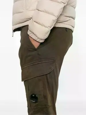 C.P. COMPANY Lens-detail Sateen Cargo Trousers - Green