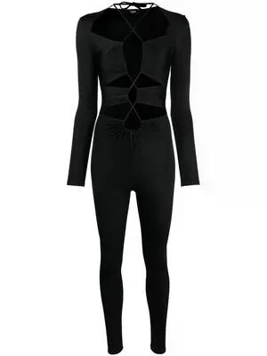 NOIRE SWIMWEAR Stretch-design Jumpsuit With Cut-out Detailing - Black