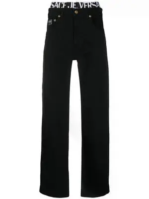 Versace Logo Band Straight-leg Jeans