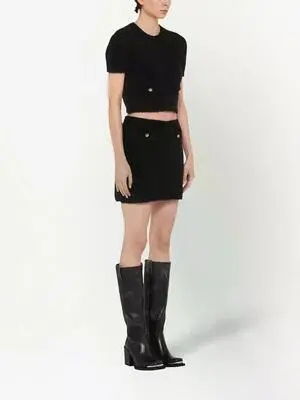 Miu Miu High-waisted Bouclé Miniskirt
