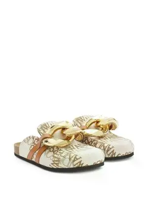 JW Anderson Chain Logo Grid Mules