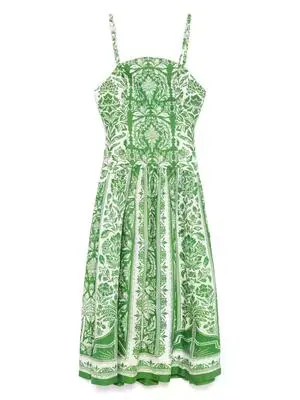 Farm Rio Delicate Tapestry Midi Dress