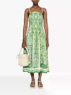 Farm Rio Delicate Tapestry Midi Dress