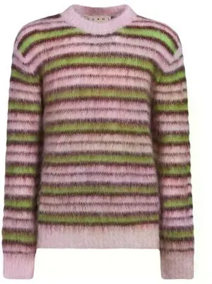 Marni Striped Mohair-blend Jumper
