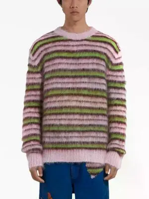 Marni Striped Mohair-blend Jumper