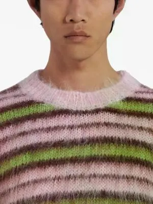 Marni Striped Mohair-blend Jumper