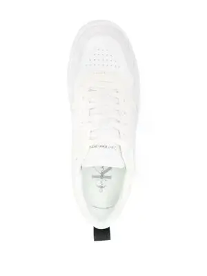 Calvin Klein Logo-debossed Panelled Sneakers - White