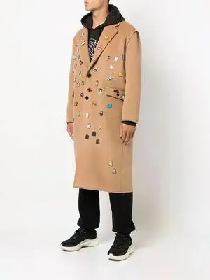 HACULLA. Decorative Pin Embellished Overcoat