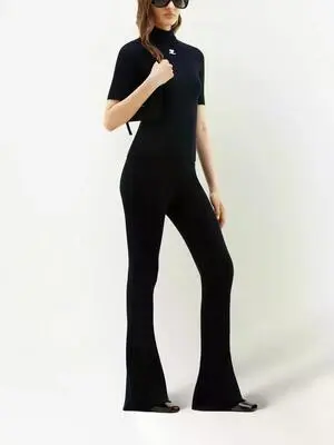 COURREGES Re-edition Ribbed Flared Trousers