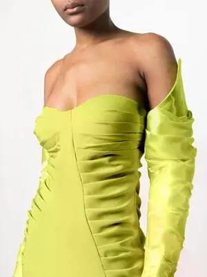 GABY CHARBACHY Off-shoulder Ruched Gown
