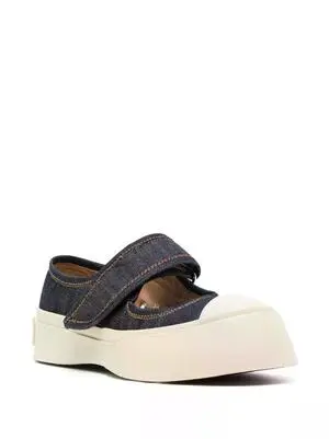 Marni Denim Mary Jane Platform Flats - Neutrals