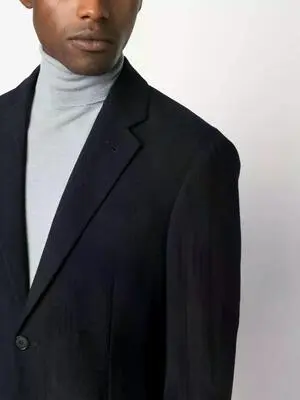 Giorgio Armani Micro-canneté Effect Notched-lapel Blazer