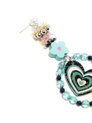 AMIR SLAMA Heart-embellished Drop Earrings