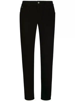 Dolce & Gabbana Logo Appliqué Slim-cut Jeans