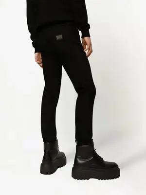 Dolce & Gabbana Logo Appliqué Slim-cut Jeans