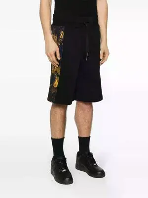Versace Watercolour Couture-print Track Shorts