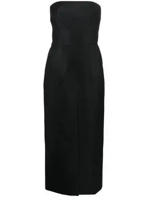 Matériel Fitted Strapless Midi Dress