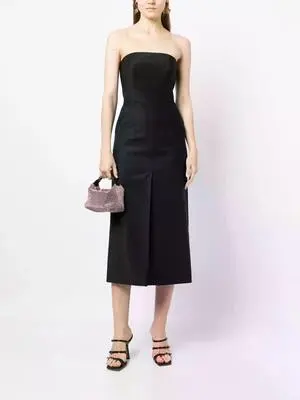 Matériel Fitted Strapless Midi Dress
