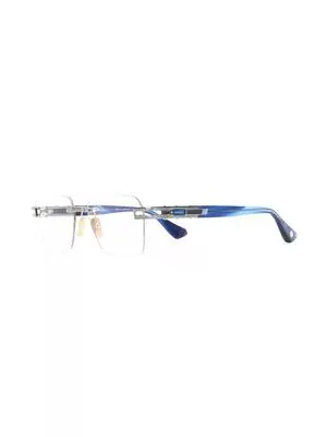 Dita Rimless Square Frame Glasses - Blue