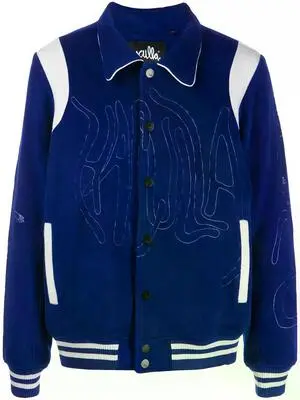 HACULLA. Embroidered Logo Shirt Jacket - Blue