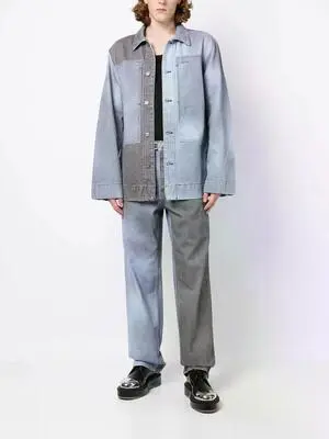 OBJECTS IV LIFE Two-tone Denim Shirt Jacket