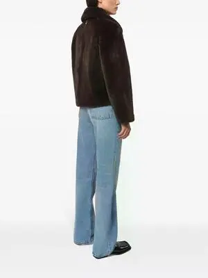 Apparis Wide-collar Faux Fur Jacket - Brown