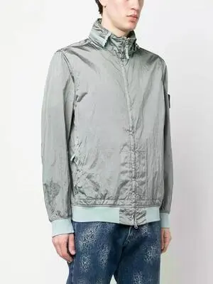 Stone Island Compass-patch Long-sleeved Bomber Jacket