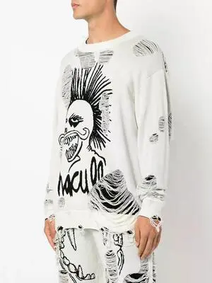 HACULLA. Logo-knit Distressed Jumper