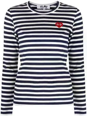 Play Comme Des Garcon Horizontal Stripe Long-sleeve T-shirt