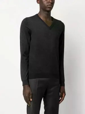 ZANONE V-neck Virgin Wool Jumper - Grey