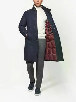 NORWEGIAN WOOL Single-breasted Down-filled Coat
