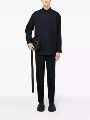 JIL SANDER Long-sleeve Wool Shirt - Blue