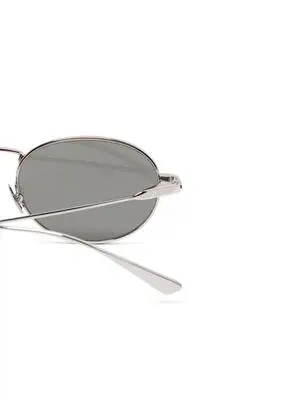 Saint Laurent Oval-frame Sunglasses - Silver