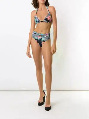 AMIR SLAMA Print Hibiscus Bikini Set