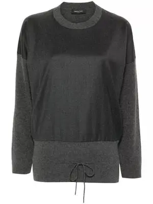 Fabiana Filippi Flannel-front Cropped Sweater