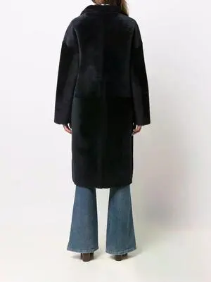 LISKA Reversible Shearling Coat - Blue